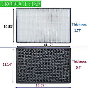 Hedday FY2420/40 FY2422/40 Replacement Filter Compatible with Philips 2000 and 2000i Series Air Purifier ，Replace AC2882 AC2887 AC2889