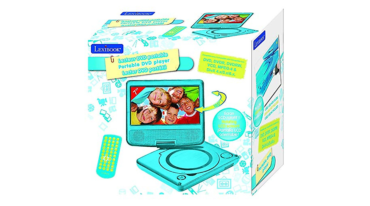 LEXiBOOK Portable DVD Player for Kids - Travel & Fun!