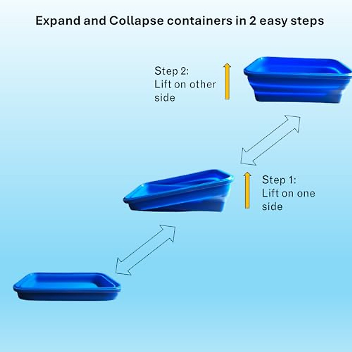 4-Pack Collapsible Food Storage Containers with Lids (Mixed Sizes): Perfect for meal prep, microwave, freezer, and dishwasher safe. Plus, BPA-free and feature snap-top lids for easy sealing.