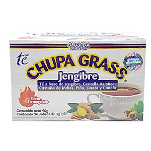 2 Pack Improved Formula Tea CHUPA GRASS & PANZA - Tea Based Ginger, Gotu Kola & Cinammon, Pineapple Jengibre (30 Tea Bags/0.10 oz Each)