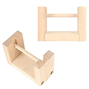 Emoshayoga Yarn Ball Holder, Widely Used Crochet Yarn Holder Solidwood Easy Assembly Rotatable Sturdy Durable for Sewing