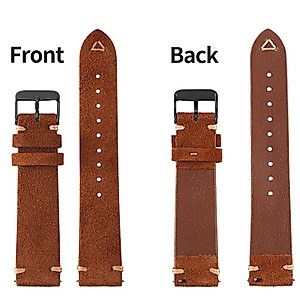 WOUKUP Quick Release Suede Leather Watch Bands Vintage Watchband for Men Watch Strap 18mm 19mm 20mm 21mm 22mm 24mm