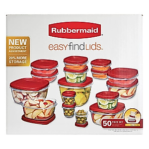 Rubbermaid 50-Piece Easy Find Lids Food Storage Set
