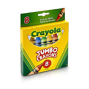 Crayola Jumbo Crayons, 8 Toddler Crayons, Assorted Colors