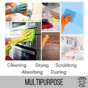 Swedish Dish Cloths, Absorbent Cellulose Sponge Cloths, Washable Cleaning Cloths, No Odor Dishcloths, Reusable Paper Towels, Durable Kitchen Rags (10)