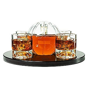 Basketball Decanter Set, Whiskey Scotch or Bourbon Decanter Perfect for Basketball Enthusiasts by The Wine Savant