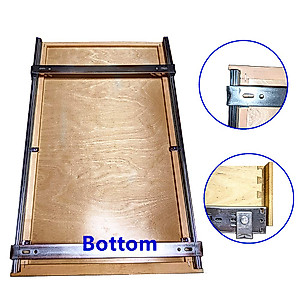 ELYSIAN 20'' Bottom Mount Soft Close Drawer Fully Assembled Wooden Drawer Organizer, Pull Out Under Cabinet Sliding Shelf Kitchen Pull Out Organizer Drawer Roll Out Wood Storage Cooking utensil drawer