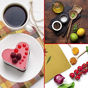 TALVANIA Holiday Harvest Kitchen Dish Towels Pack of 5 Dish Cloths– Durable Quality Hand Towel 16" X 26" – Elegant All Purpose Fall Theme Kitchen Towel Set – Easy Clean – Ideal Gift Thanksgiving