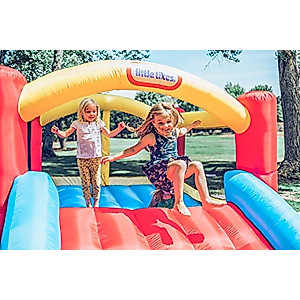Little Tikes Jump 'n Slide Inflatable Bouncer Includes Heavy Duty Blower With GFCI, Stakes, Repair Patches, And Storage Bag, for Kids Ages 3-8 Years