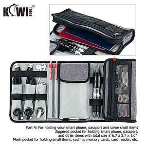 Travel Cable Organizer Pouch Electronic Carry Case Portable Power Bank, Charger, Cable, Pens Storage Bag for Cord, Charger, Phone, Earphone SD Cards