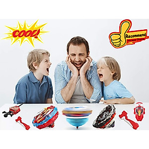 Combat Gyro LR Sparking Launcher Grip Starter Set Bey Burst Evolution Blades God Bey Super King Booster B-163 Brave Valkyrie.Ev' 2A Attack Gyro Bay Gaming Tops Spinning Toys Gift for Boys Kids