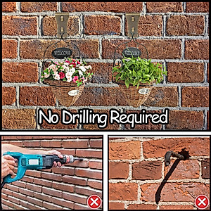 10pcs Brick Wall Hanger Clips - Heavy Duty Siding Hooks for Hanging Outdoor Pictures & Home Decor (No Drilling Required)