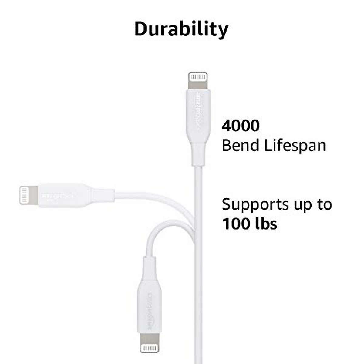 Amazon Basics USB-C to Lightning ABS Charger Cable, MFi Certified Charger for Apple iPhone 14 13 12 11 X Xs Pro, Pro Max, Plus, iPad, 3 Foot, White