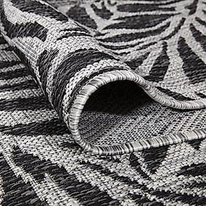 Keen Home Design Modern Outdoor Rug - 8x10 Textured Washable Indoor/Outdoor Rug for Patio, Kitchen, Balcony, Beach, Garden, Deck and Porch. Size: 7'9" x 10'2"