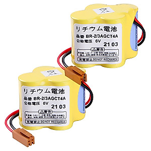 10 PCS BR-2/3AGCT4A 6V 4400mAh Replacement Battery for FANUC A98L-0031-0025 CNC System with Brown Plug
