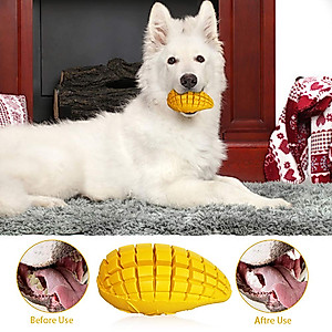 LPHSNR Upgrade Mango Dumbbells Dog Chew Toys for Aggressive Chewers, Indestructible Tough Dog Toys Interactive Durable with Mango Scent, Teething Clean for Large Puppy Medium Dogs Bite Resistant