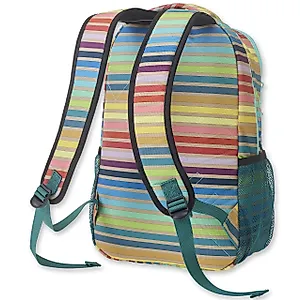 KAVU Packwood Backpack with Padded Laptop and Tablet Sleeve - Summer Stripe