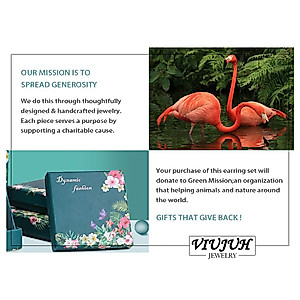 VIUJUH Long Rose Petal Dangle Earrings - Fashion Boho Acrylic Flower Earrings - Large Statement Resin Floral Earrings for Lady, Bridal, Great for Pageant, Prom, Gifts Box (Pearl Red)