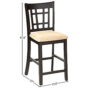 Coaster Furniture Lavon 5-Piece Storage Counter Table Dining Set Tan and Espresso 105278-S5