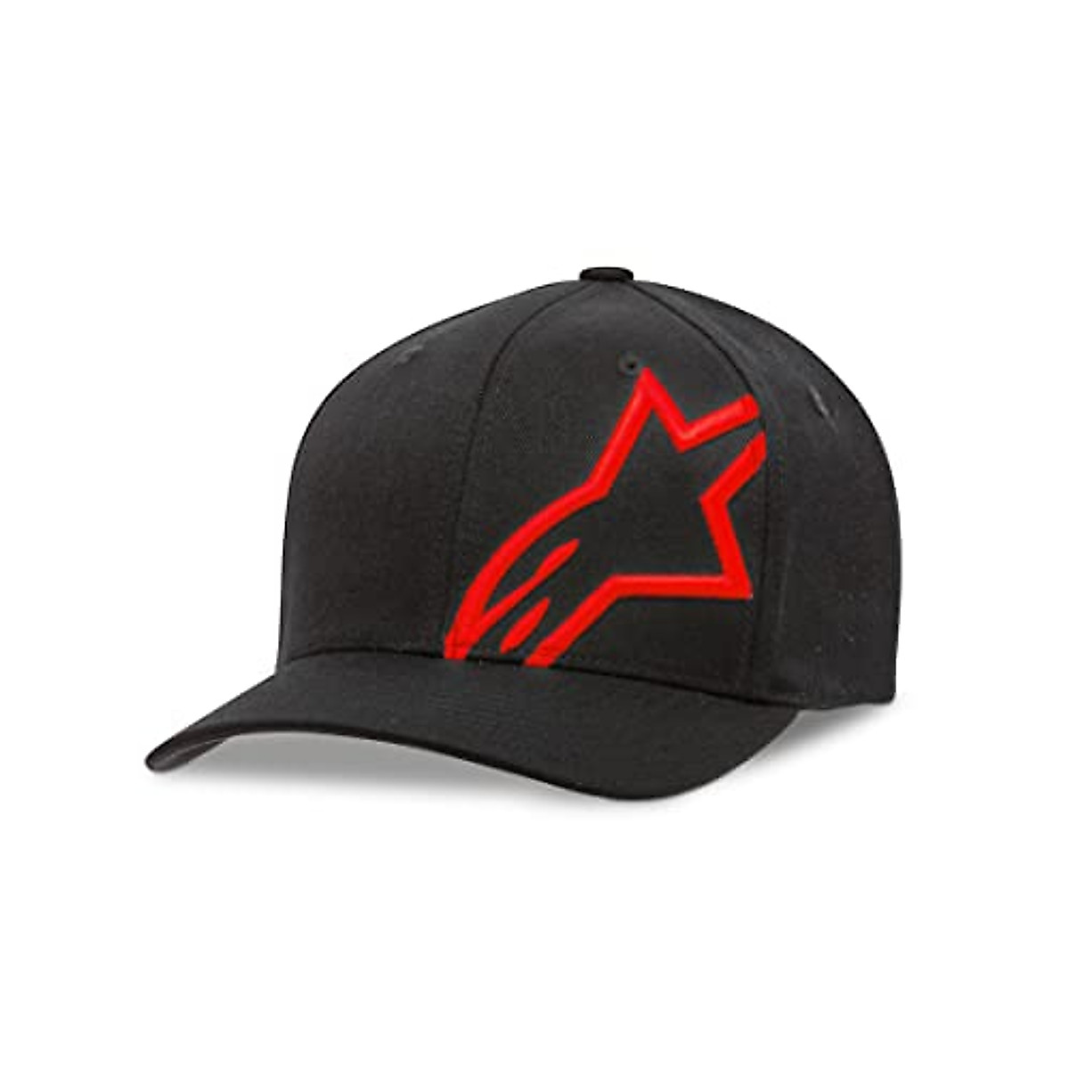 Alpinestars Standard Corp Shift 2 Curved Brim Hat Black/Red Lg/XL, Multi, one_Size