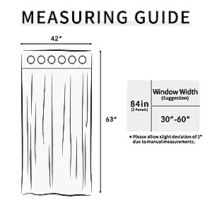 Easy-Going Blackout Curtains for Bedroom, Solid Thermal Insulated Grommet and Noise Reduction Window Drapes, Room Darkening Curtains for Living Room, 2 Panels(42x63 in, Gray)