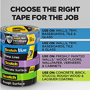 ScotchBlue 2090-36NC Original Painter's Tape, 1.41" Width, Blue