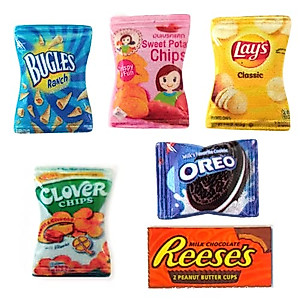 happyblockbuilder LPS Accessories Miniature Dollhouse Compatible with Littlest Pet Shop and Barbie Food Drink Craft Sets Random Gift Bag Lots; Pets NOT Included (Snack 6pc.)