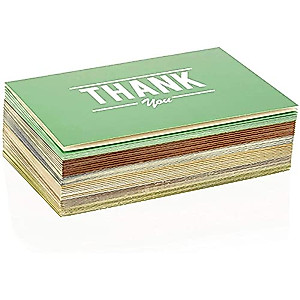 Best Paper Greetings 48 Pack Masculine Thank You Cards for Men with Envelopes for Work, Business, 6 Retro Designs, Blank Inside (4 x 6 In)