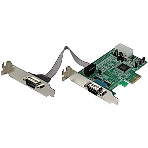 StarTech.com 2 Port Low Profile Native RS232 PCI Express Serial Card with 16550 UART - PCIe RS232 - PCI-E Serial Card (PEX2S553LP)