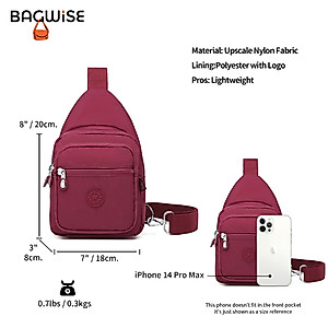 Crossbody Bags for Women, Unisex Crossbody Purse Bag, Sling Bag, Lightweight and Compact Sling Backpack Purse for Women (Bordeaux)