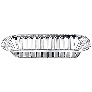 Wilton Armetale Flutes and Pearls Bread Serving Basket, 15-Inch-by-7.25-Inch Silver 15" x 7.25"
