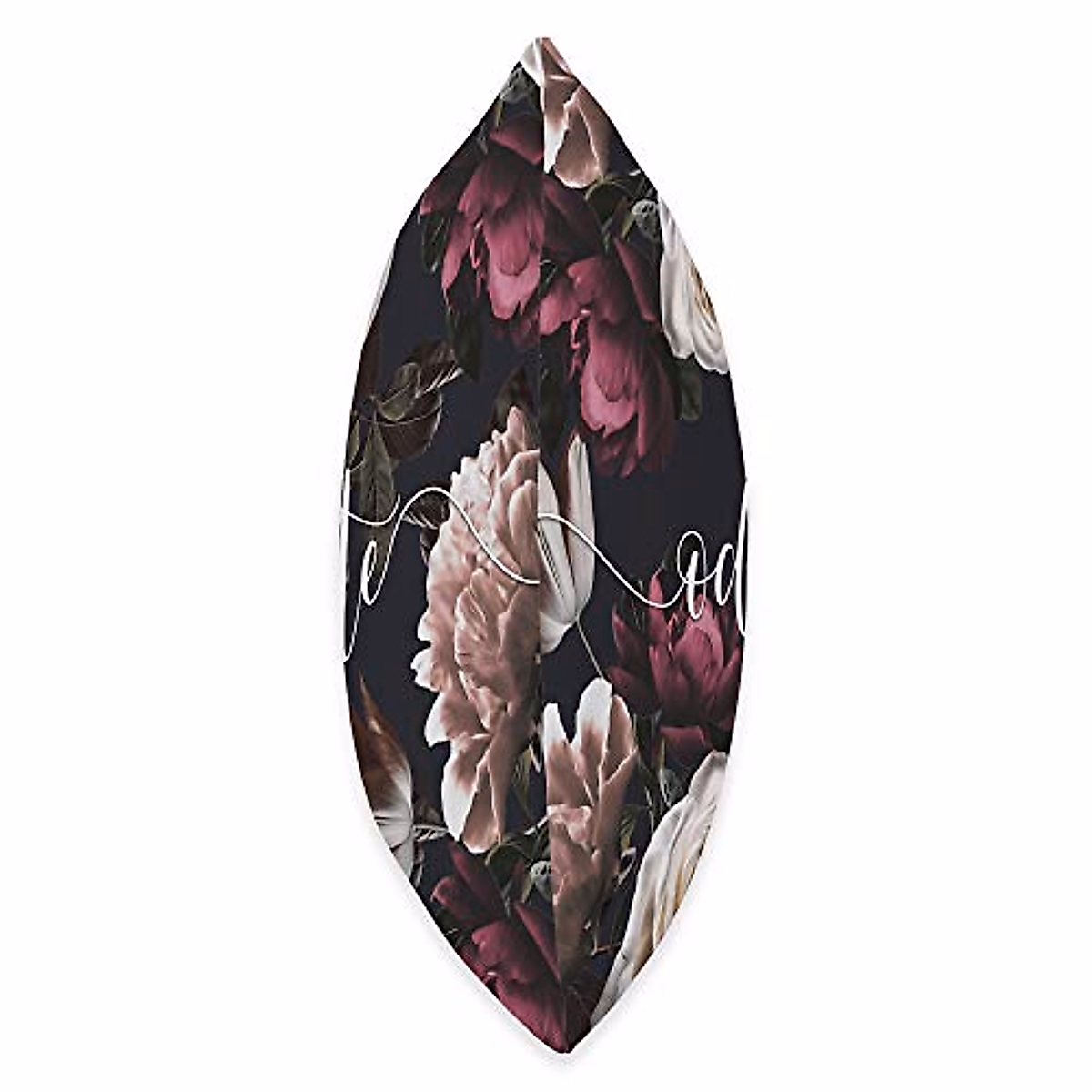 Odette Personalized Girls & Womens Name Gifts Odette-Elegant Floral Rose & Peony Personalized Name Throw Pillow, 18x18, Multicolor