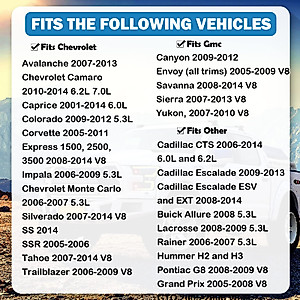 12611424 Ignition Coil Pack Compatible with Chevy Cadillac GMC Pontiac 5.3L 6.0L V8 Engine G8 Grand Prix H3 Silverado Tahoe Yukon Impala - Replace # 12570616 D510C UF413, set of 8 Ignition Coil