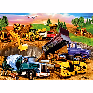 Ravensburger Construction Crowd Jigsaw Puzzle | 60 Unique Pieces | Engaging Toy for Kids Anti-Glare Surface | Promotes Concentration & Creativity