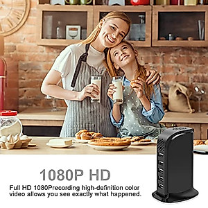 CAMXSW WiFi USB Spy Hidden Charger Camera 5-Port USB Hub Covert Nanny Cam 1080P HD Wireless Spy Camera for Home Surveillance with Motion Detection iOS & Android APP Remote Control