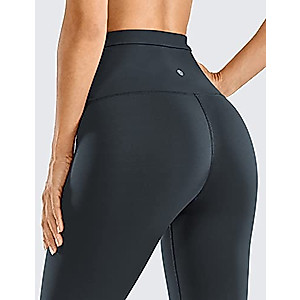 CRZ YOGA Women's Naked Feeling Tummy Control Leggings 28 Inches - Super High Waisted Yoga Pants Melanite Medium