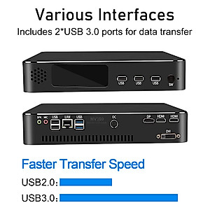 msecore Micro Computer Server, Mini Desktop PC with Xeon E3-1231V3, GeForce GTX1650 4G, 16G RAM| 256G SSD, 4K, DisplayPort, HDMI, WiFi, Bluetooth, Multi-Screen Display, Win11 Pro