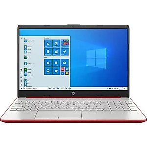 HP 15-DW000 2022 Business Laptop 15.6" HD 1366x768 4-Core Pentium Silver N5030 16GB DDR4 512GB SSD Intel UHD Graphics Wi-Fi 5 Windows 11 Pro Scarlet Red w/ONT 32GB USB
