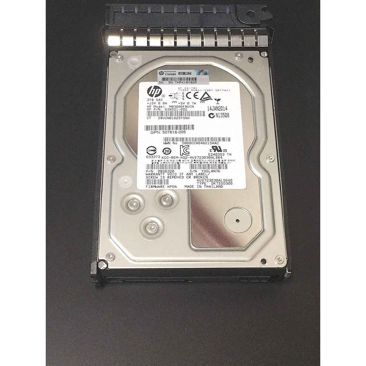HP 625140-001 3 TB 3.5" Internal Hard Drive - 625030-001, 625031-B21, 652766-B21