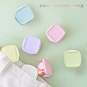LELE LIFE 6Pcs Mini Food Storage Containers, Leakproof Lids, Condiment Sauce Containers, Mini Freezer Storage Containers Airtight Containers, Dishwasher Freezer and Microwave Safe, 2oz
