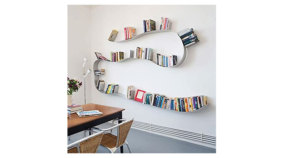 Kartell Bookworm Bookshelf - Modern White Flexible Bookcase