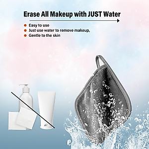 Makeup Remover Cloth, 7 Colors Makeup Towels Face Washcloth, Makeup Remover Pads Reusable Washable, Facial Cloths Clean Towels for Face Eye Skincare, With Travel Mesh Bag, 6 * 6 inches, 7 Pack