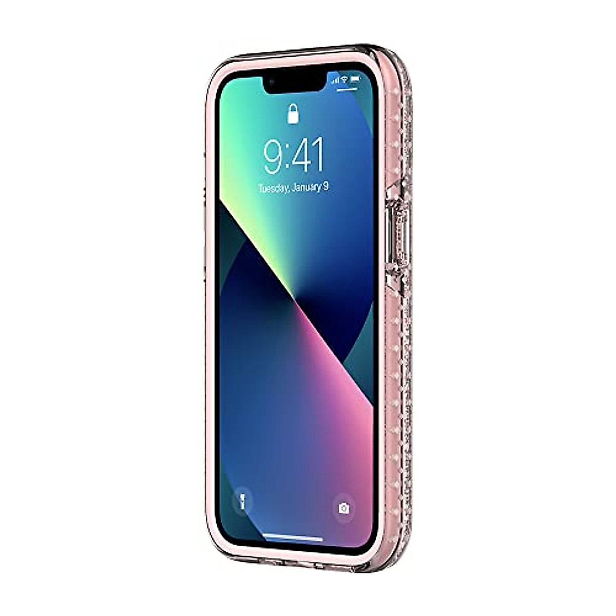 kate spade new york Ultra Defensive Hardshell Case for iPhone 13 Pro - Pink Translucent Glitter Wash