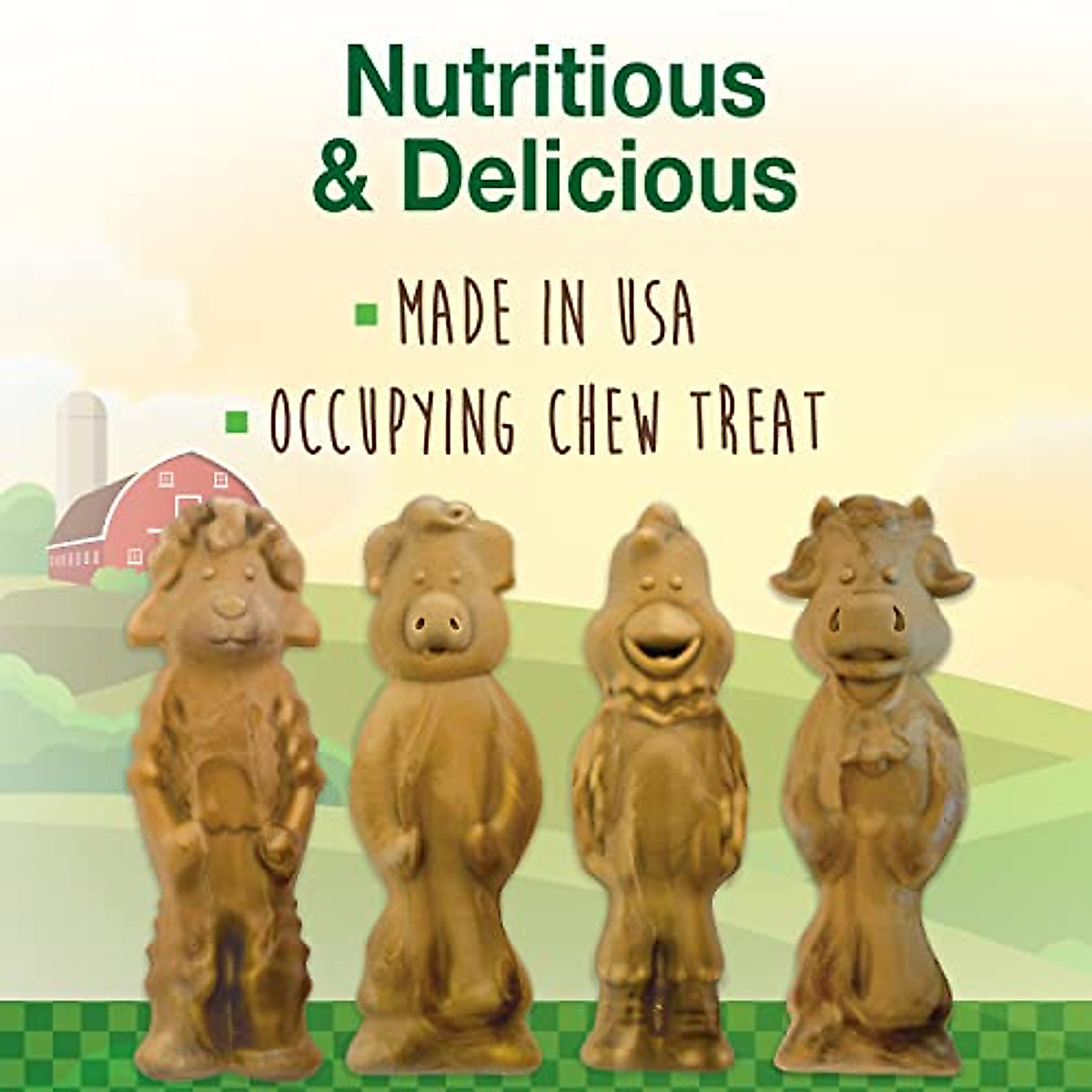 Nylabone Healthy Edibles All-Natural Puppy Chew Treats for Large Breed Puppies Lamb & Apple Medium 2 Count (Pack of 1)