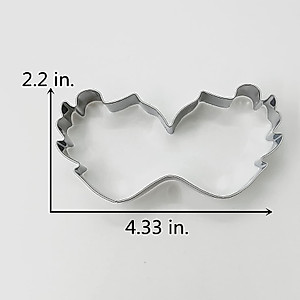 LILIAO Party Mask Cookie Cutter - 4.3 x 2.2 inches - Birthday Biscuit Fondant Sandwich Bread Mold Cutters - Stainless Steel - by Janka
