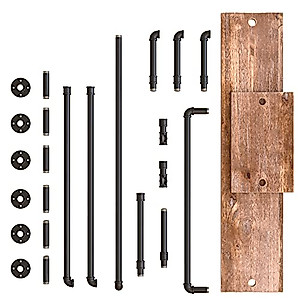 TEDIDUWA 45In Industrial Pipe Clothing Rack,Wall Mounted Clothes Rack with Top Shelves, Pipe Clothing Rack with Shelf, Wall Hangers for Clothes, for Bedroom, Laundry, Living Room, Retail Store