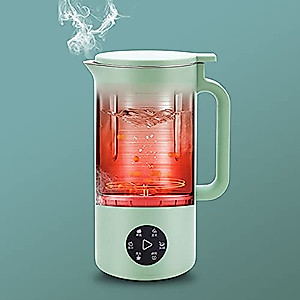 Irishom Soymilk Maker - 350mL Juicer Soy Milk Machine with Stainless Steel and Blade, Multi Cooker Mixer for Rice Cereal Boiling , US Plug 110V, Green