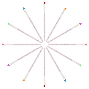 Kirecoo 200PCS Lip Applicators Disposable - Glitter Crystal Lip Wands, Lip Brush, Lip Gloss Wands, Lipstick Applicator Wands, Makeup Applicator Beauty Tool Kits (Black+Pink)