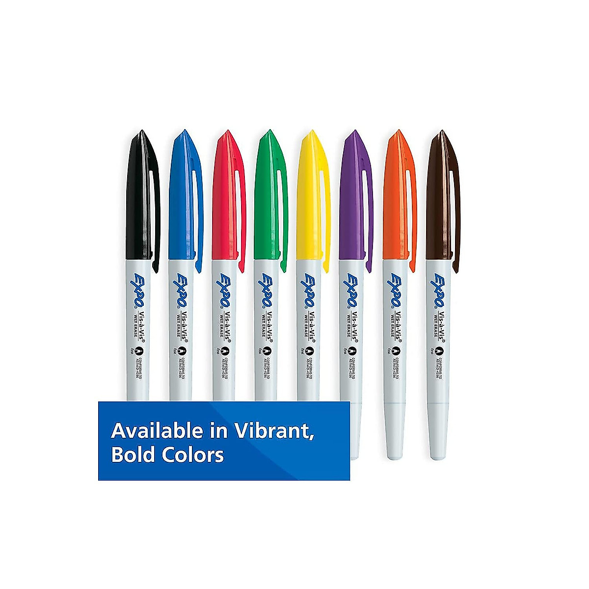 Expo Vis-A-Vis Wet-Erase Marker, Fine Point, Black Ink, Dozen (San16001)
