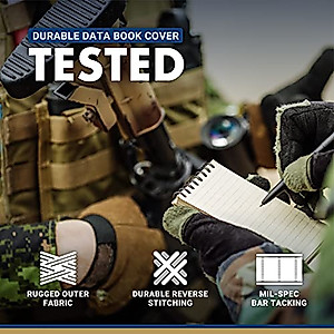 T3 Data Book Cover, Tactical Notebook Organizer Case, Heavy-Duty Document and Hiking Journal Case Multicam